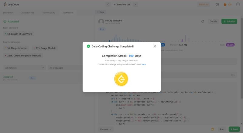 #leetcode #dsa #coding #competitiveprogramming #streak | Nikunj Sonigara #leetcode #dsa #coding #competitiveprogramming #streak | Nikunj Sonigara