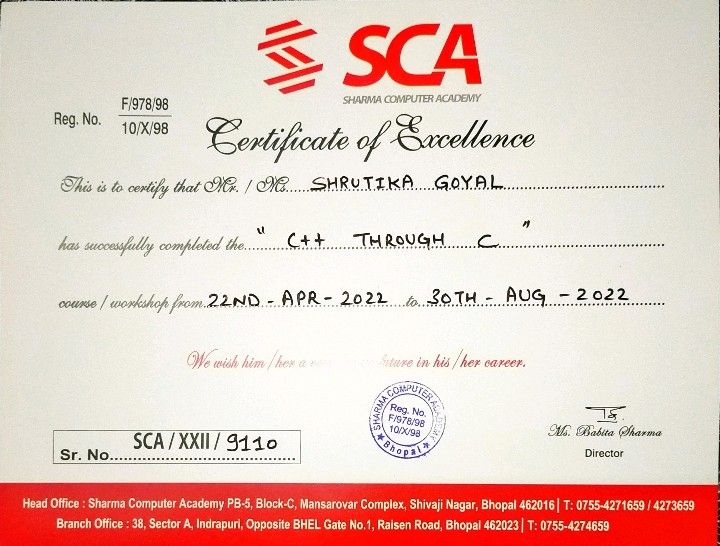 Hey connections! I would like to share that I have completed C/C++ ... Hey connections! I would like to share that I have completed C/C++ ...