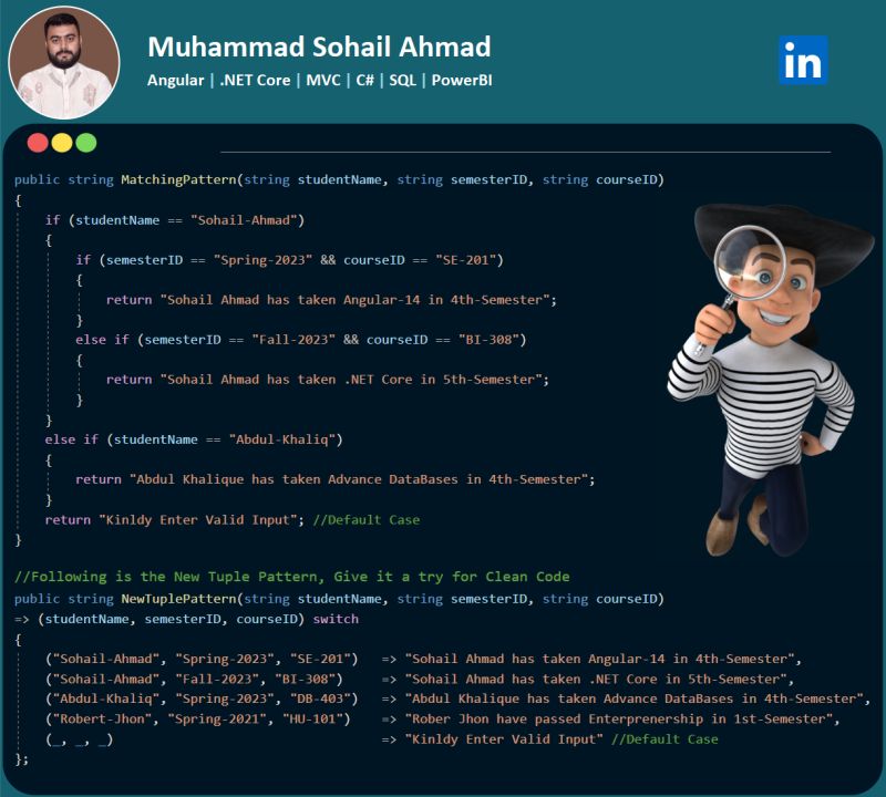 𝐓𝐮𝐩𝐥𝐞 𝐏𝐚𝐭𝐭𝐞𝐫𝐧 𝐢𝐧 𝐂# 🚀🚀 | Muhammad Sohail Ahmad 𝐓𝐮𝐩𝐥𝐞 𝐏𝐚𝐭𝐭𝐞𝐫𝐧 𝐢𝐧 𝐂# 🚀🚀 | Muhammad Sohail Ahmad