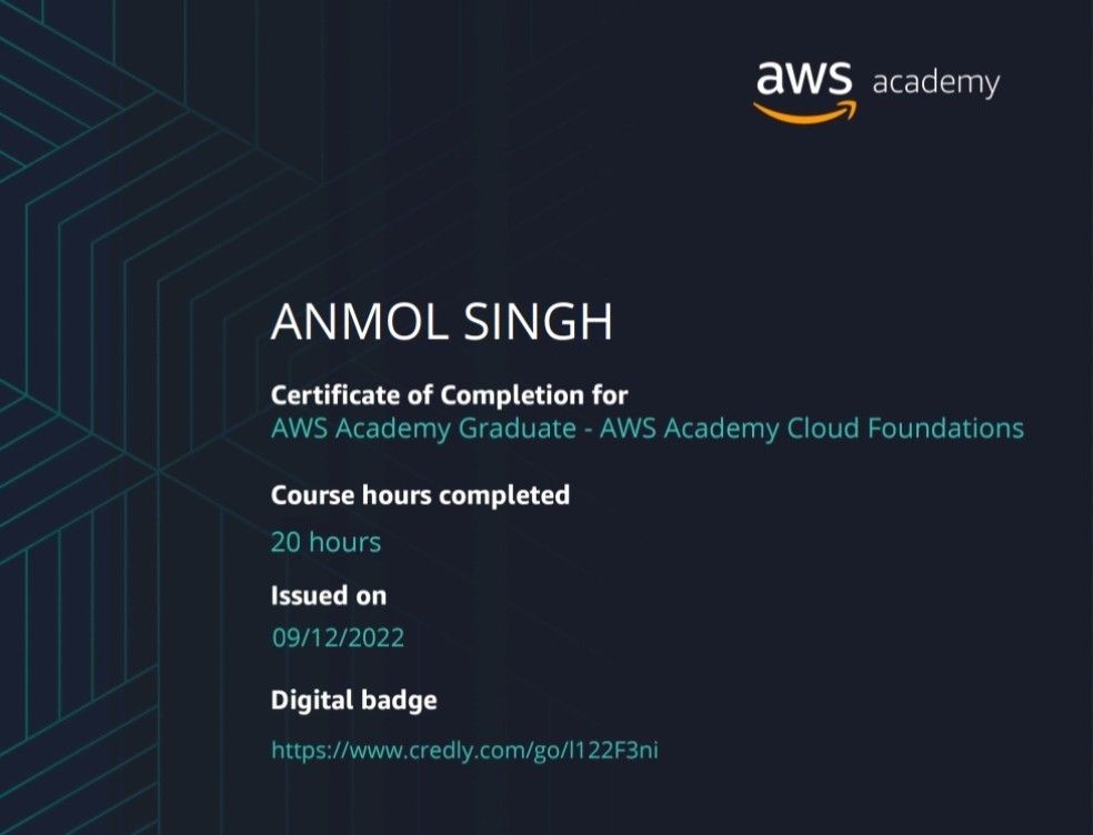 Anmol Kumar Singh on LinkedIn: #cloud #aws Anmol Kumar Singh on LinkedIn: #cloud #aws