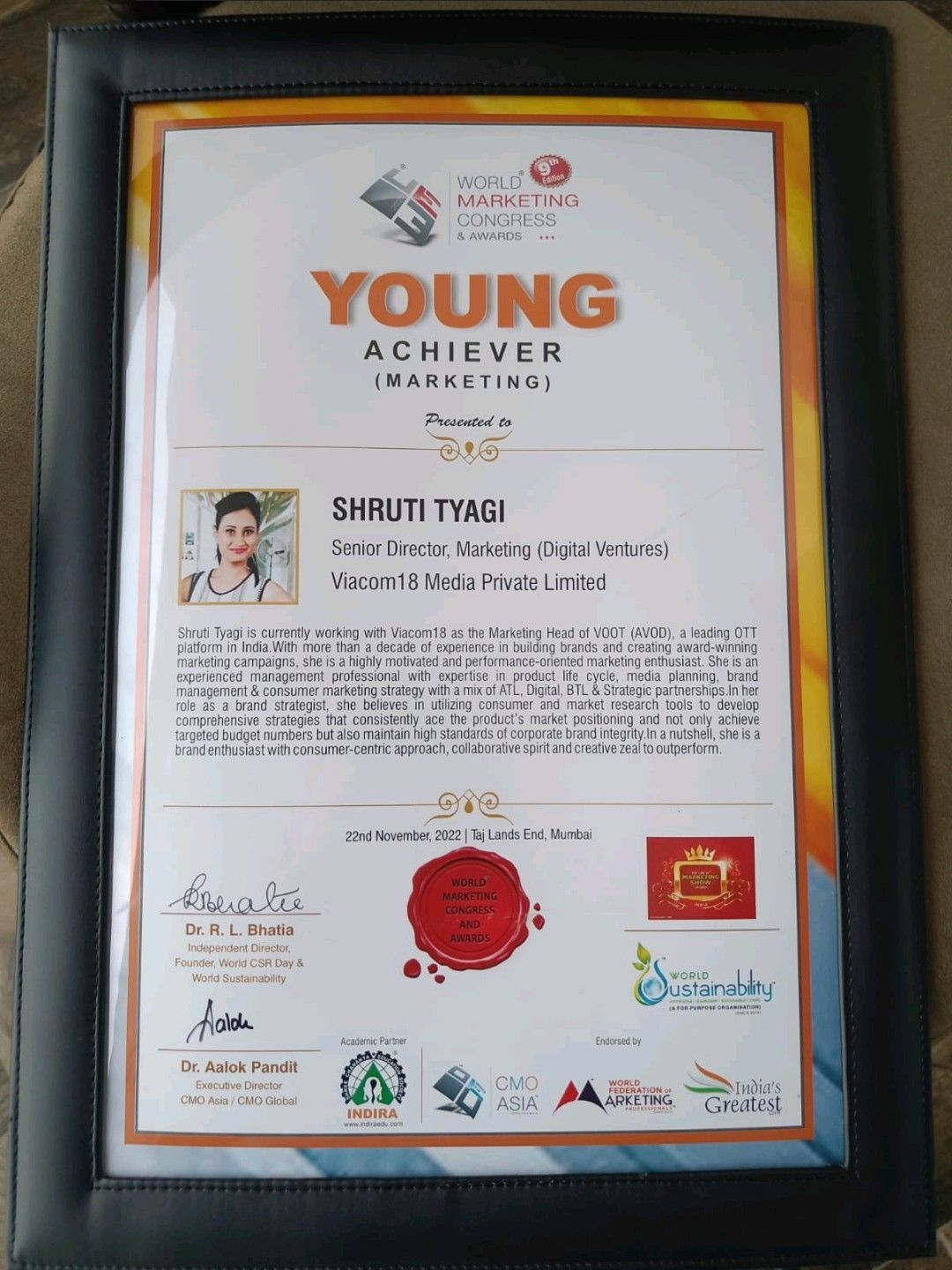 Shruti Tyagi on LinkedIn: Thank you CMO Asia and World Marketing ... Shruti Tyagi on LinkedIn: Thank you CMO Asia and World Marketing ...
