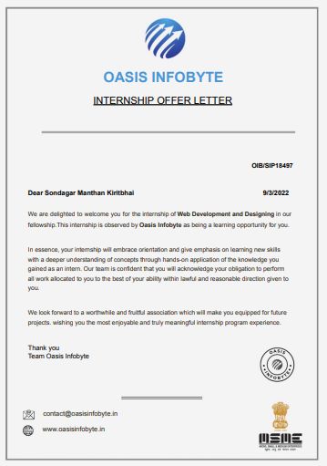 Manthan Sondagar on LinkedIn: #everyone #webdevelopment #oasisinfobyte ... Manthan Sondagar on LinkedIn: #everyone #webdevelopment #oasisinfobyte ...
