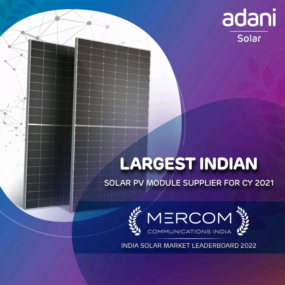 Adani Solar emerges again as the Largest Indian Solar PV module ... Adani Solar emerges again as the Largest Indian Solar PV module ...
