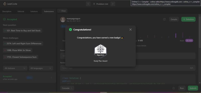 Manya Sharma on LinkedIn: #leetcode #algorithmbadge #coding # ... Manya Sharma on LinkedIn: #leetcode #algorithmbadge #coding # ...