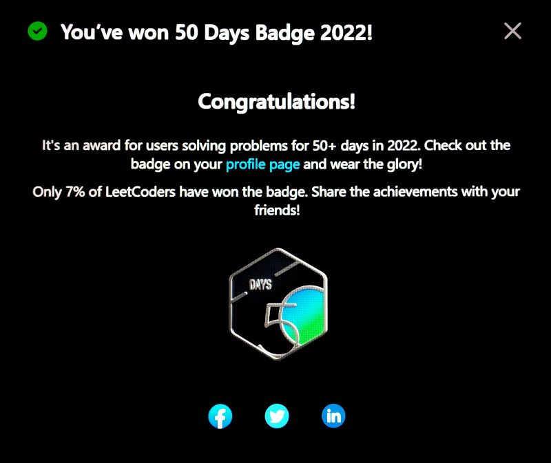 Aditi Kunwar on LinkedIn: #leetcode #leetcode2022 #badge #newyear2023 # ... Aditi Kunwar on LinkedIn: #leetcode #leetcode2022 #badge #newyear2023 # ...