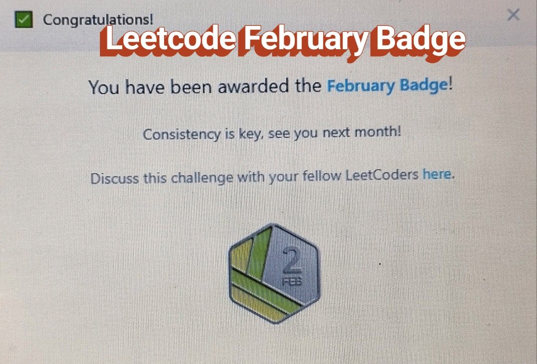 #februarybadge #leetcode #codingchallenge #selfimprovement… | Shibam N. #februarybadge #leetcode #codingchallenge #selfimprovement… | Shibam N.