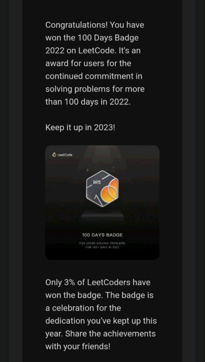 Mitushi Agrawal on LinkedIn: #leetcode #consistency #newyear2023 #dsa Mitushi Agrawal on LinkedIn: #leetcode #consistency #newyear2023 #dsa
