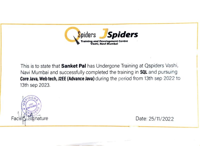 Sanket Pal on LinkedIn: #sql #qspider Sanket Pal on LinkedIn: #sql #qspider