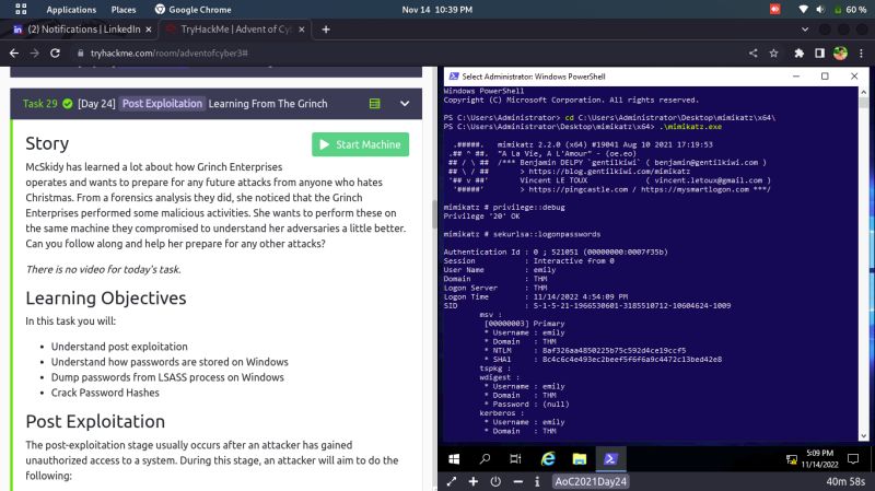 Ratnesh Kumar on LinkedIn: #post_exploitation #tryhackme #cybersecurity Ratnesh Kumar on LinkedIn: #post_exploitation #tryhackme #cybersecurity