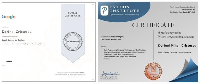Dorinel Cristescu on LinkedIn: #googlecertified #pythonprogramming #pcep Dorinel Cristescu on LinkedIn: #googlecertified #pythonprogramming #pcep