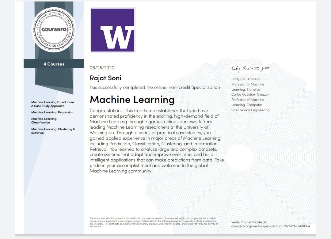 Rajat soni on LinkedIn: #completed #successfully #machinelearning # ... Rajat soni on LinkedIn: #completed #successfully #machinelearning # ...