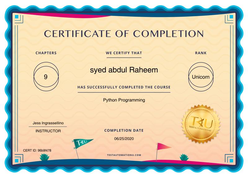 Syed Abdul raheem on LinkedIn: #python #testautomation #softwaretesting ... Syed Abdul raheem on LinkedIn: #python #testautomation #softwaretesting ...