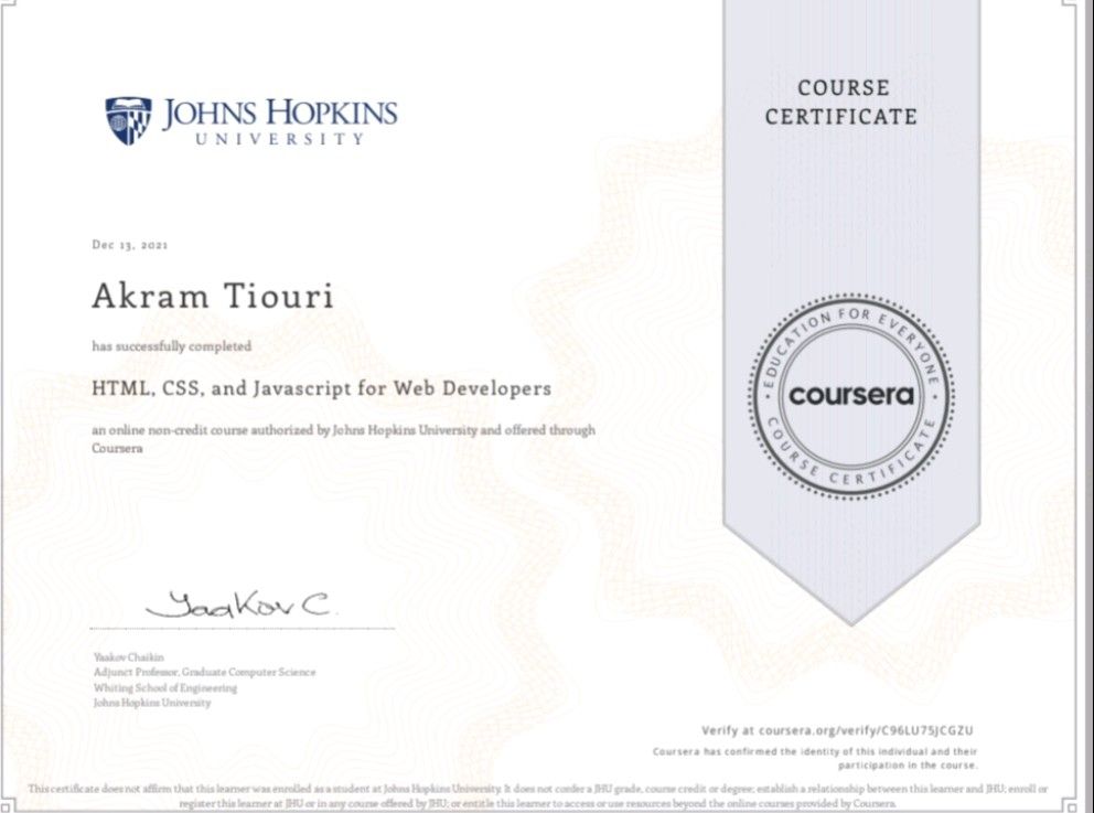 Akram Tiouri on LinkedIn: #css #javascript #html #coursera Akram Tiouri on LinkedIn: #css #javascript #html #coursera