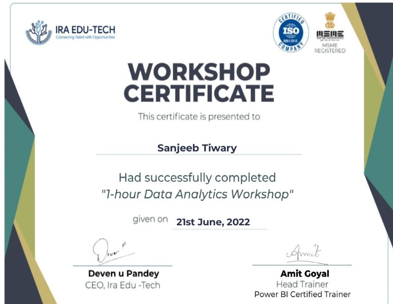 Sanjeeb Tiwary on LinkedIn: #workshop #dataanalyst Sanjeeb Tiwary on LinkedIn: #workshop #dataanalyst