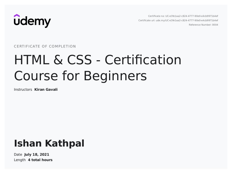 Ishan Kathpal on LinkedIn: #html #css #udemycourses #udemy Ishan Kathpal on LinkedIn: #html #css #udemycourses #udemy