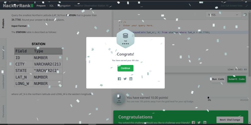 Manish Kumar Sahu on LinkedIn: #hackerrank #sql Manish Kumar Sahu on LinkedIn: #hackerrank #sql
