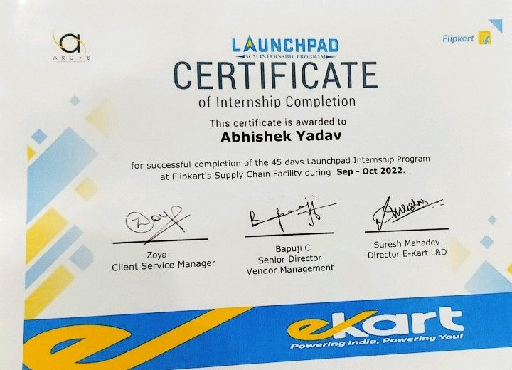 Abhishek Yadav on LinkedIn: #supplychainmanagement #intern #flipkart # ... Abhishek Yadav on LinkedIn: #supplychainmanagement #intern #flipkart # ...