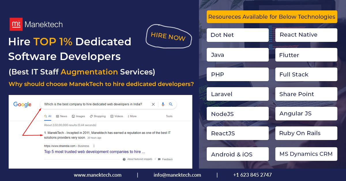ManekTech on LinkedIn: Hire Dedicated Developers | Hire Dedicators ... ManekTech on LinkedIn: Hire Dedicated Developers | Hire Dedicators ...