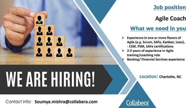 Hello Connections, Happy Friday!! We are hiring for multiple Agile ... Hello Connections, Happy Friday!! We are hiring for multiple Agile ...