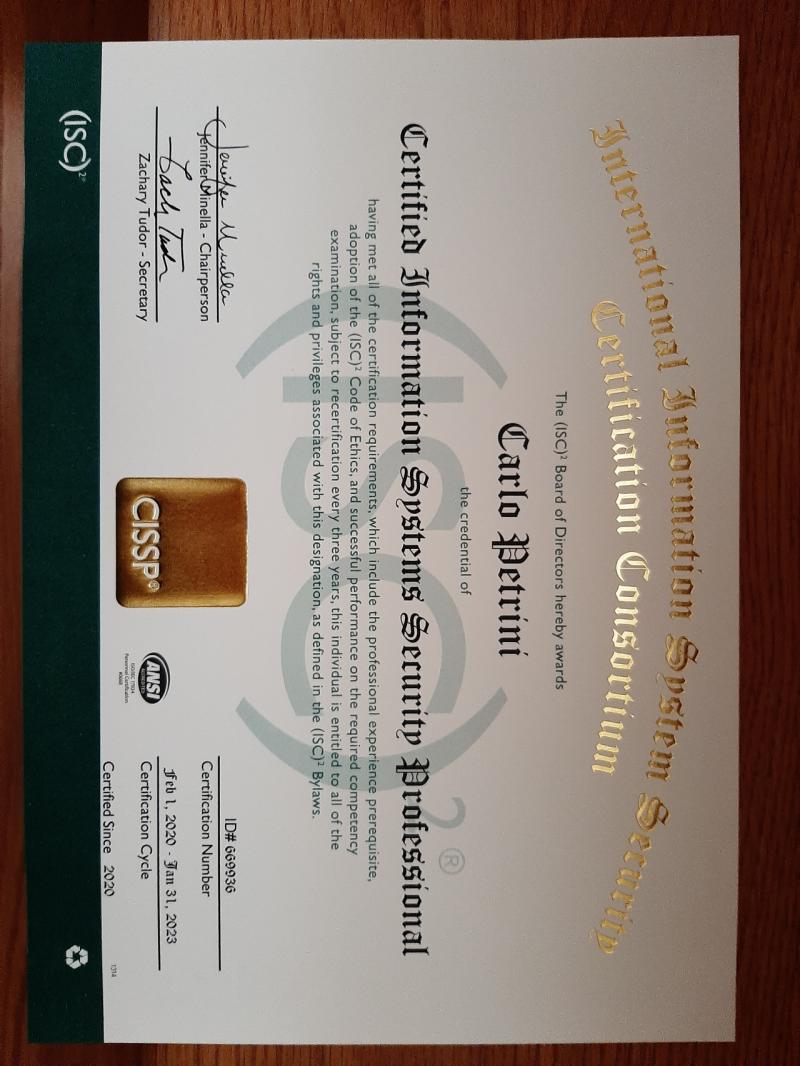 Carlo Petrini (CISSP, CCSP, CISM, CCSK) on LinkedIn: #thankyou #cissp # ... Carlo Petrini (CISSP, CCSP, CISM, CCSK) on LinkedIn: #thankyou #cissp # ...