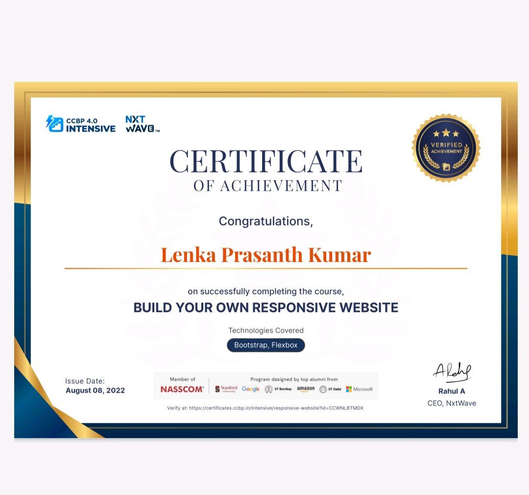 LENKA PRASANTH KUMAR on LinkedIn: #ccbpian LENKA PRASANTH KUMAR on LinkedIn: #ccbpian