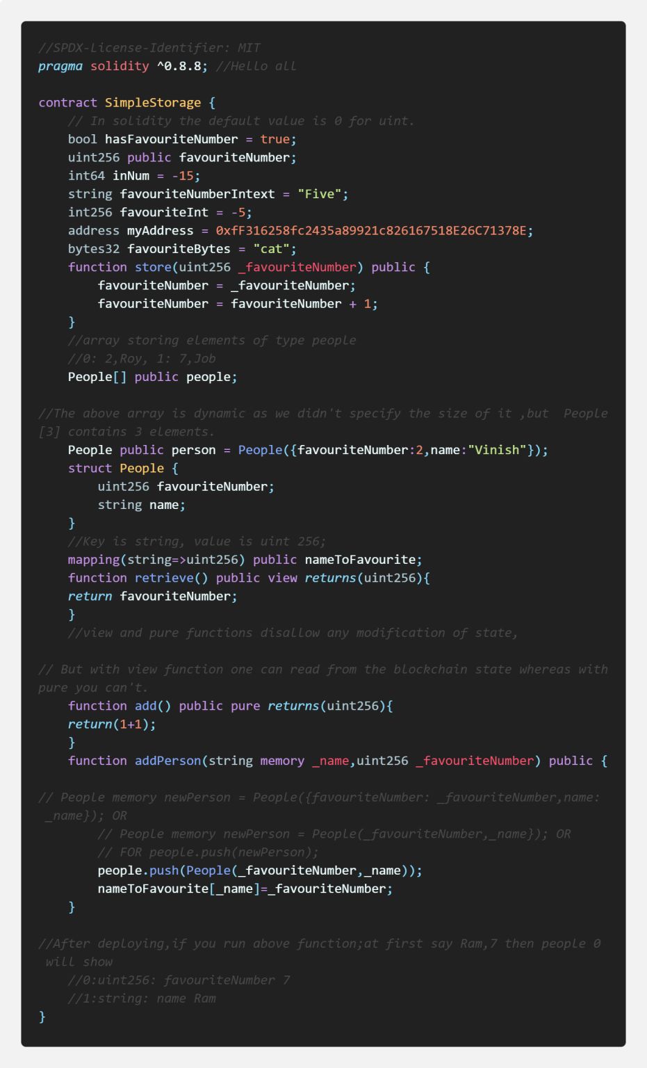 Vinish Krishna on LinkedIn: #solidity #coding #blockchaindevelopment Vinish Krishna on LinkedIn: #solidity #coding #blockchaindevelopment