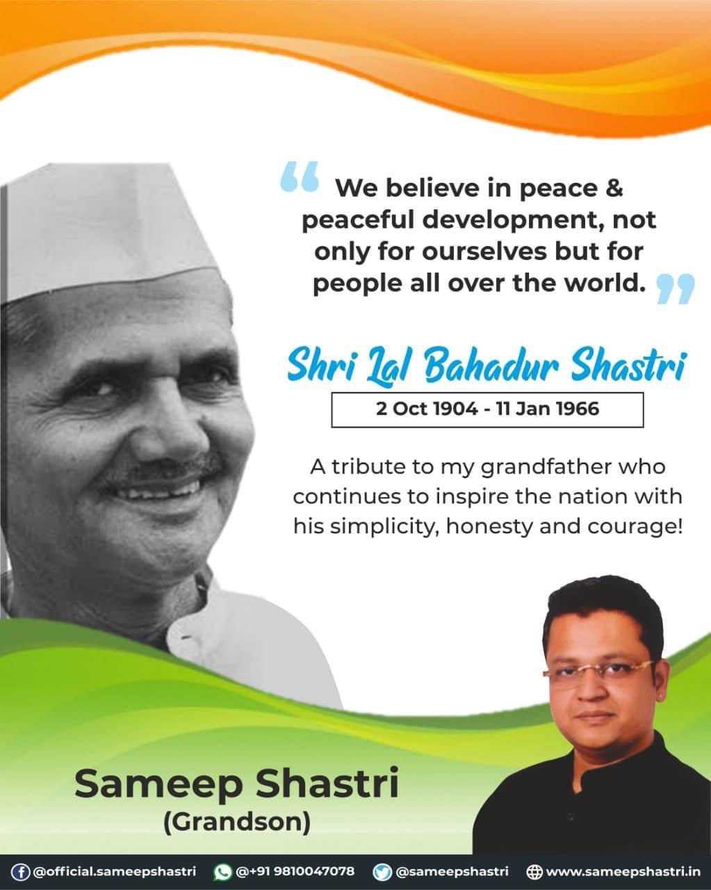 Sameep Shastri on LinkedIn: #lalbahadurshastri | 364 comments Sameep Shastri on LinkedIn: #lalbahadurshastri | 364 comments