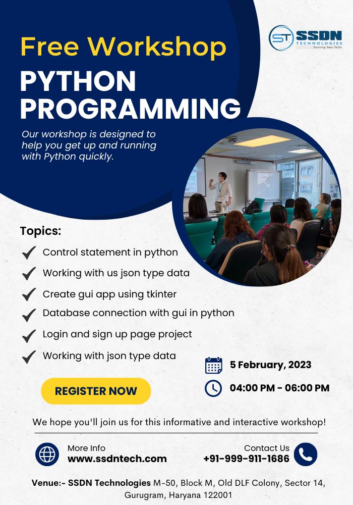 SSDN Technologies on LinkedIn: #python #pythonprogramming #pythoncode # ... SSDN Technologies on LinkedIn: #python #pythonprogramming #pythoncode # ...