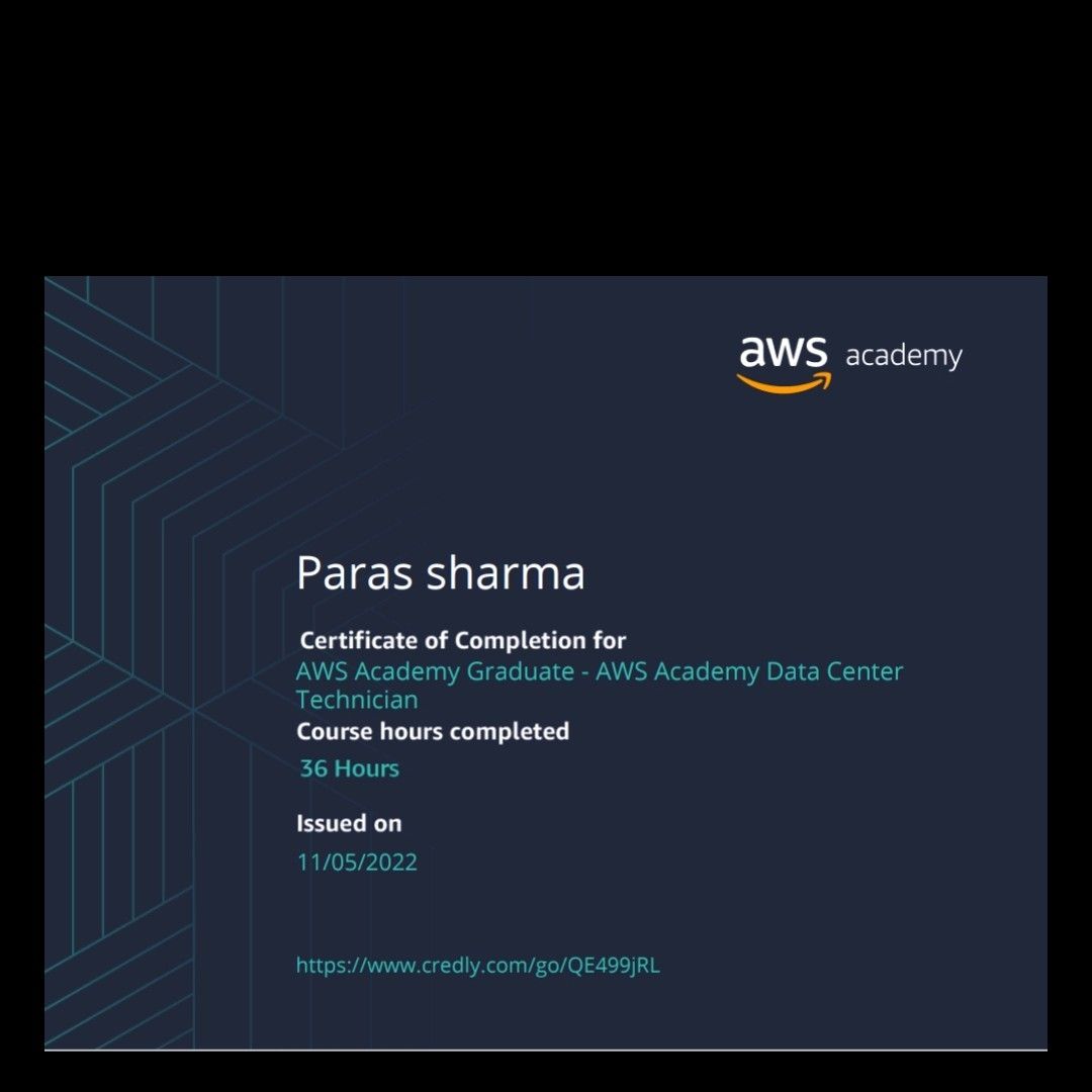 Paras Sharma on LinkedIn: successfully completed the AWS certification Paras Sharma on LinkedIn: successfully completed the AWS certification