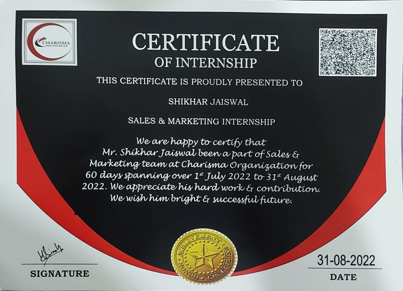 I am happy to announce that I have successfully completed my internship ... I am happy to announce that I have successfully completed my internship ...