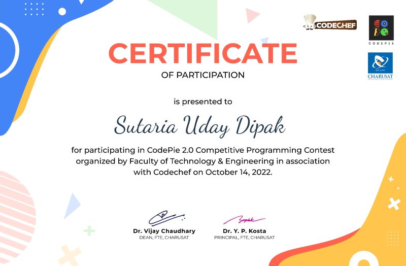 Uday Sutaria on LinkedIn: #competitiveprogramming #codechef # ... Uday Sutaria on LinkedIn: #competitiveprogramming #codechef # ...