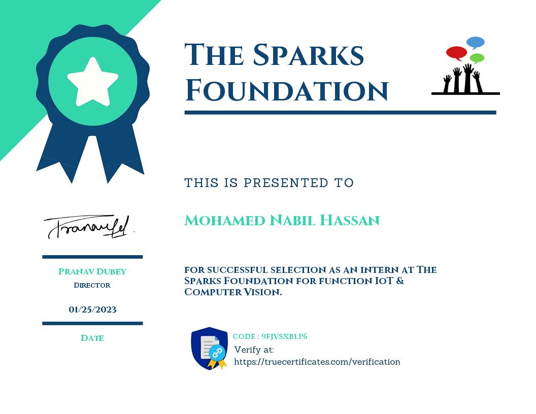#intern #sparksfoundation #iot #computervision | Mohamed Nabil | 16 ... #intern #sparksfoundation #iot #computervision | Mohamed Nabil | 16 ...