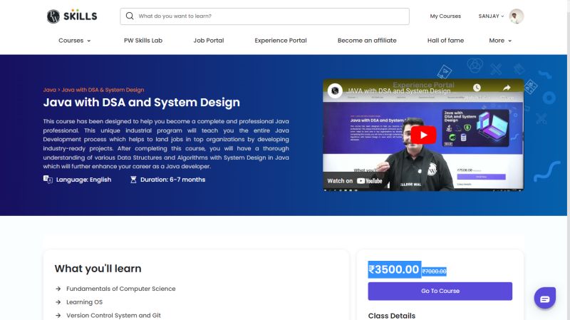 Sanjay Sokal on LinkedIn: #java #physicswallah #dsa #systemdesign Sanjay Sokal on LinkedIn: #java #physicswallah #dsa #systemdesign