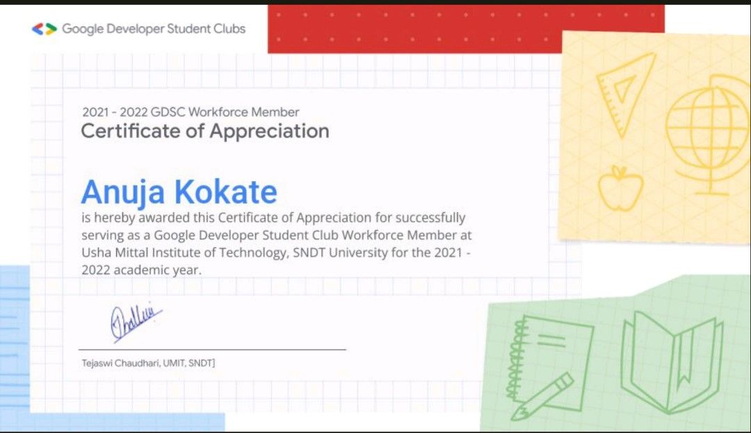 Anuja Kokate on LinkedIn: #gdsc #workforce #techteam #journey Anuja Kokate on LinkedIn: #gdsc #workforce #techteam #journey