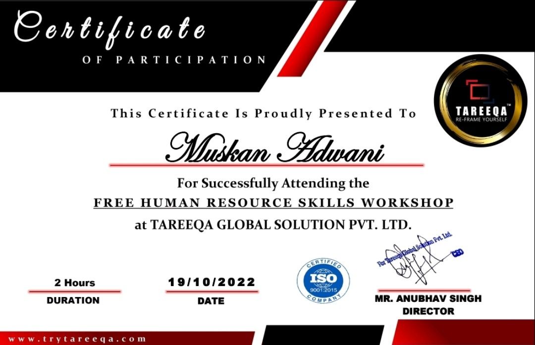 Muskan Adwani on LinkedIn: #tareeqa #workshop #hr #humanresources Muskan Adwani on LinkedIn: #tareeqa #workshop #hr #humanresources