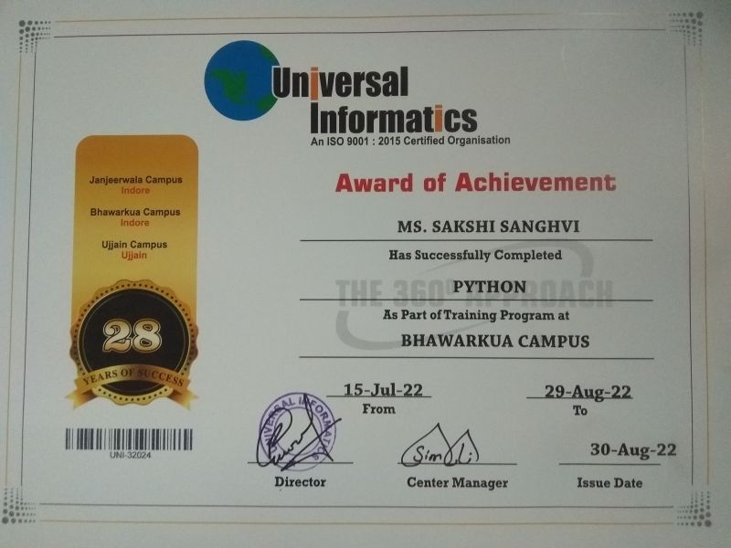Sakshi Sanghvi on LinkedIn: Successfully completed the Python for Web ... Sakshi Sanghvi on LinkedIn: Successfully completed the Python for Web ...