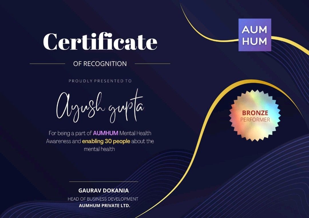 Ayush Gupta on LinkedIn: #thankyou #aumhum Ayush Gupta on LinkedIn: #thankyou #aumhum