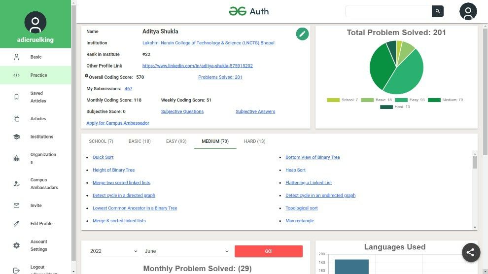 Aditya Shukla on LinkedIn: #dsa #geeksforgeeks #dsaone Aditya Shukla on LinkedIn: #dsa #geeksforgeeks #dsaone