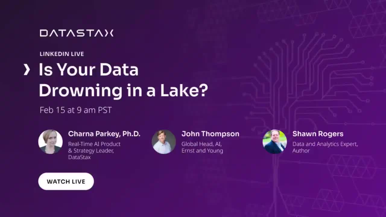 DataStax on LinkedIn: Real-time AI Discussion: Is Your Data Drowning in ... DataStax on LinkedIn: Real-time AI Discussion: Is Your Data Drowning in ...