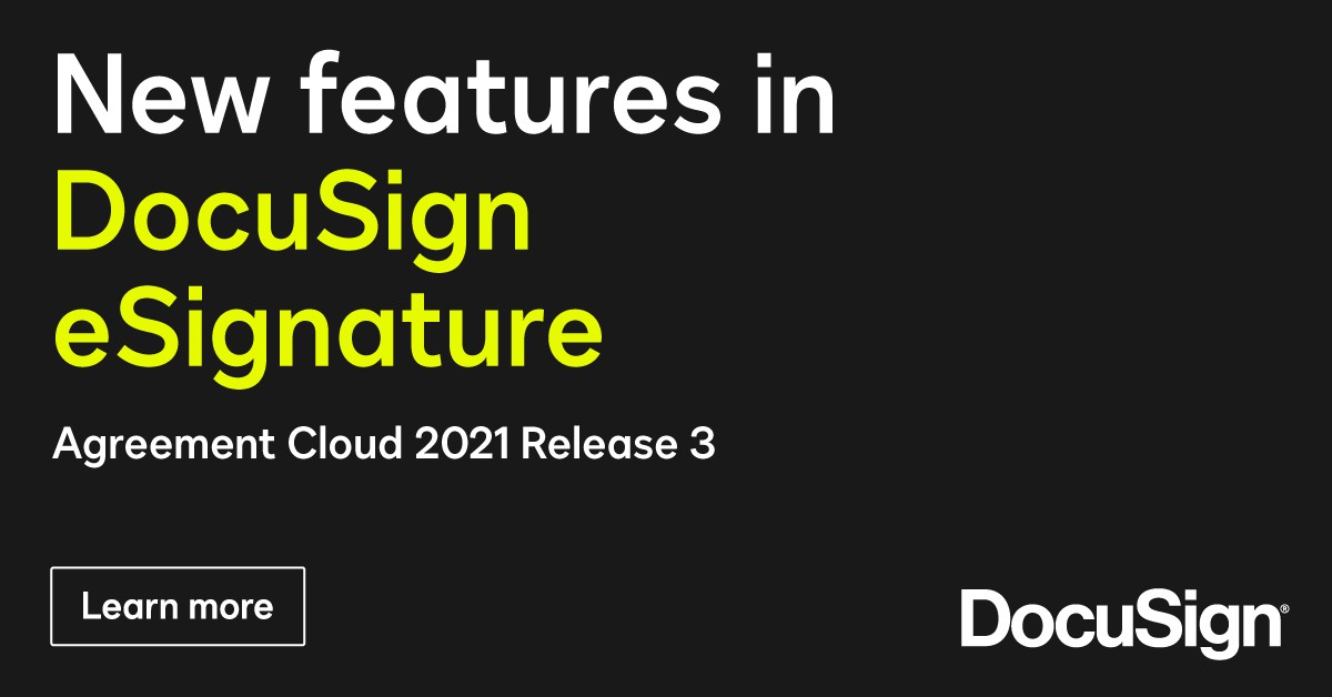 Docusign on LinkedIn: Announcing the Docusign Agreement Cloud: 2021 ... Docusign on LinkedIn: Announcing the Docusign Agreement Cloud: 2021 ...