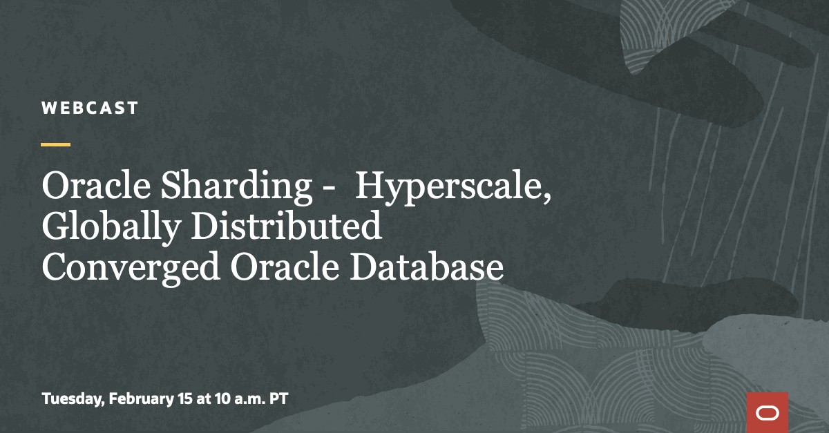 Mark Dilman on LinkedIn: #database #oracle #sharding #scalability Mark Dilman on LinkedIn: #database #oracle #sharding #scalability