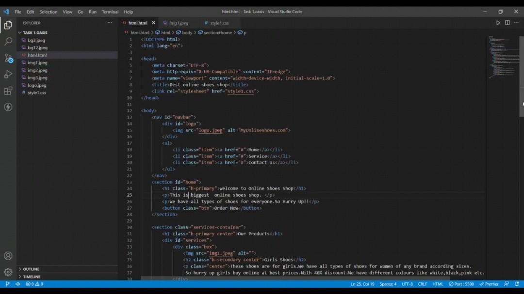 #oasisinfobyte #html #css | Tanvi Patil #oasisinfobyte #html #css | Tanvi Patil