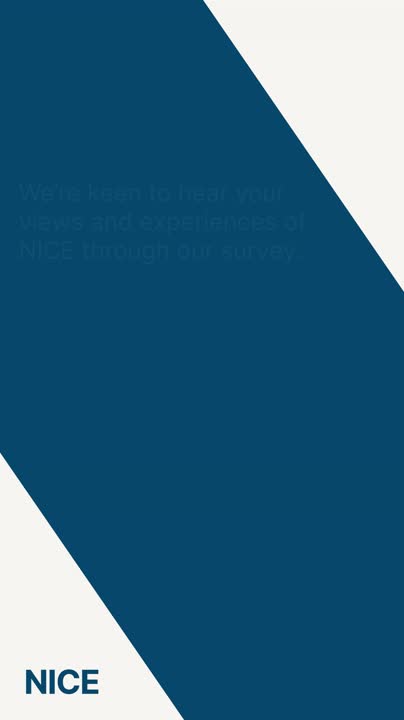 Help us understand your views and experiences of NICE | Meindert Boysen ... Help us understand your views and experiences of NICE | Meindert Boysen ...