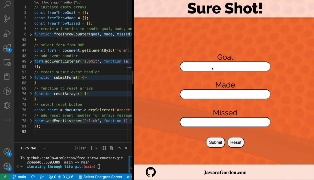 Jawara Gordon on LinkedIn: #javascript #css #iteration #basketball Jawara Gordon on LinkedIn: #javascript #css #iteration #basketball