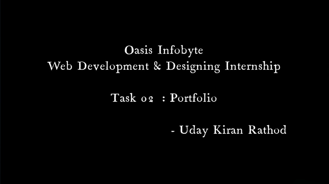 Uday Kiran Rathod B on LinkedIn: #oasisinfobyte #webdevelopment #html # ... Uday Kiran Rathod B on LinkedIn: #oasisinfobyte #webdevelopment #html # ...