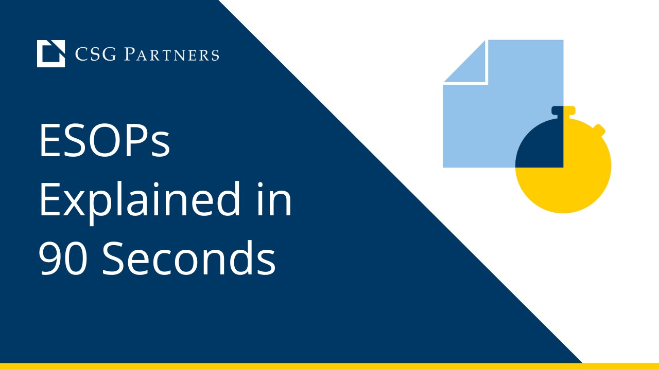 CSG Partners | ESOP Advisors on LinkedIn: ESOPs Explained in 90 Seconds ... CSG Partners | ESOP Advisors on LinkedIn: ESOPs Explained in 90 Seconds ...