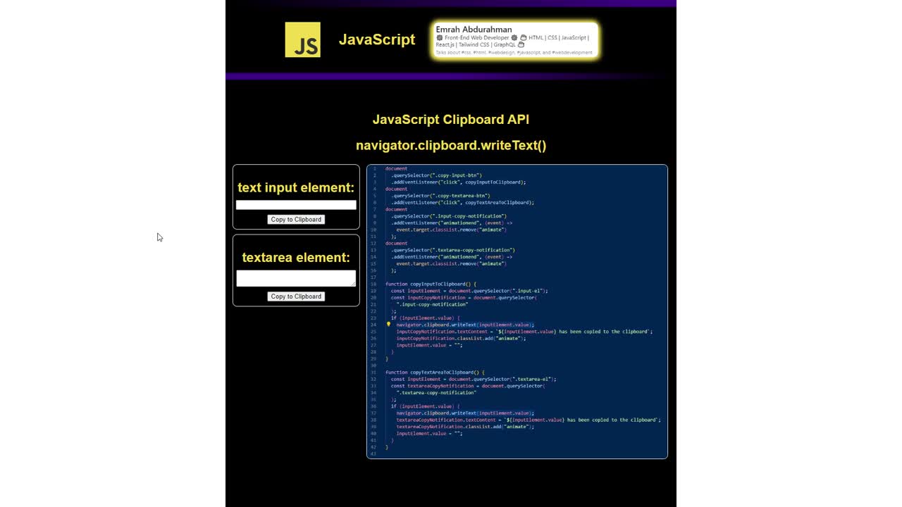 Emrah Abdurahman on LinkedIn: #javascript #javascriptdeveloper # ... Emrah Abdurahman on LinkedIn: #javascript #javascriptdeveloper # ...