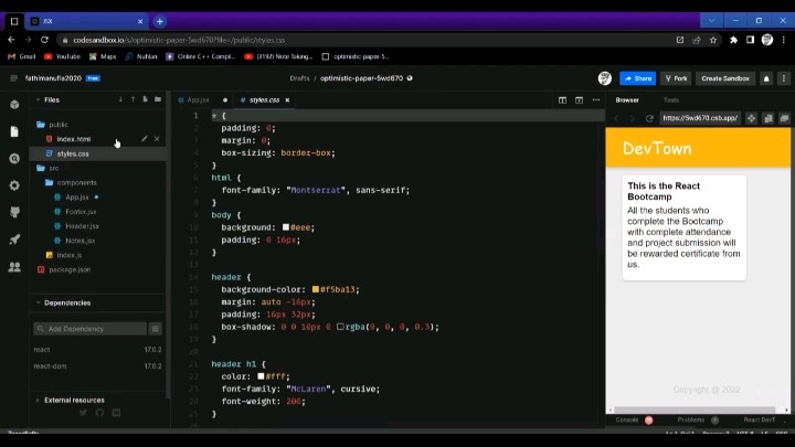 Fathima Nufla on LinkedIn: #devtown #javascript #react #html #css #beginner Fathima Nufla on LinkedIn: #devtown #javascript #react #html #css #beginner