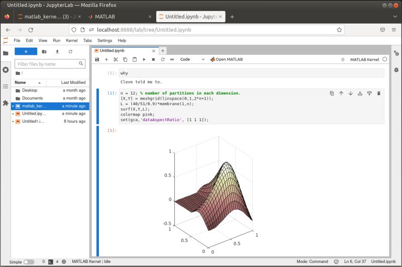 Official MathWorks MATLAB kernel for Jupyter released | Stefan Brenner Official MathWorks MATLAB kernel for Jupyter released | Stefan Brenner