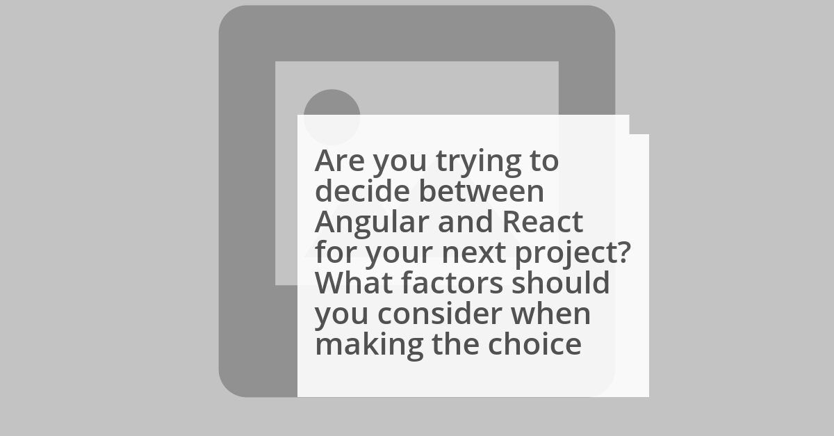 Angular Jobs on LinkedIn: Angular vs. React: Which Framework Should You ... Angular Jobs on LinkedIn: Angular vs. React: Which Framework Should You ...